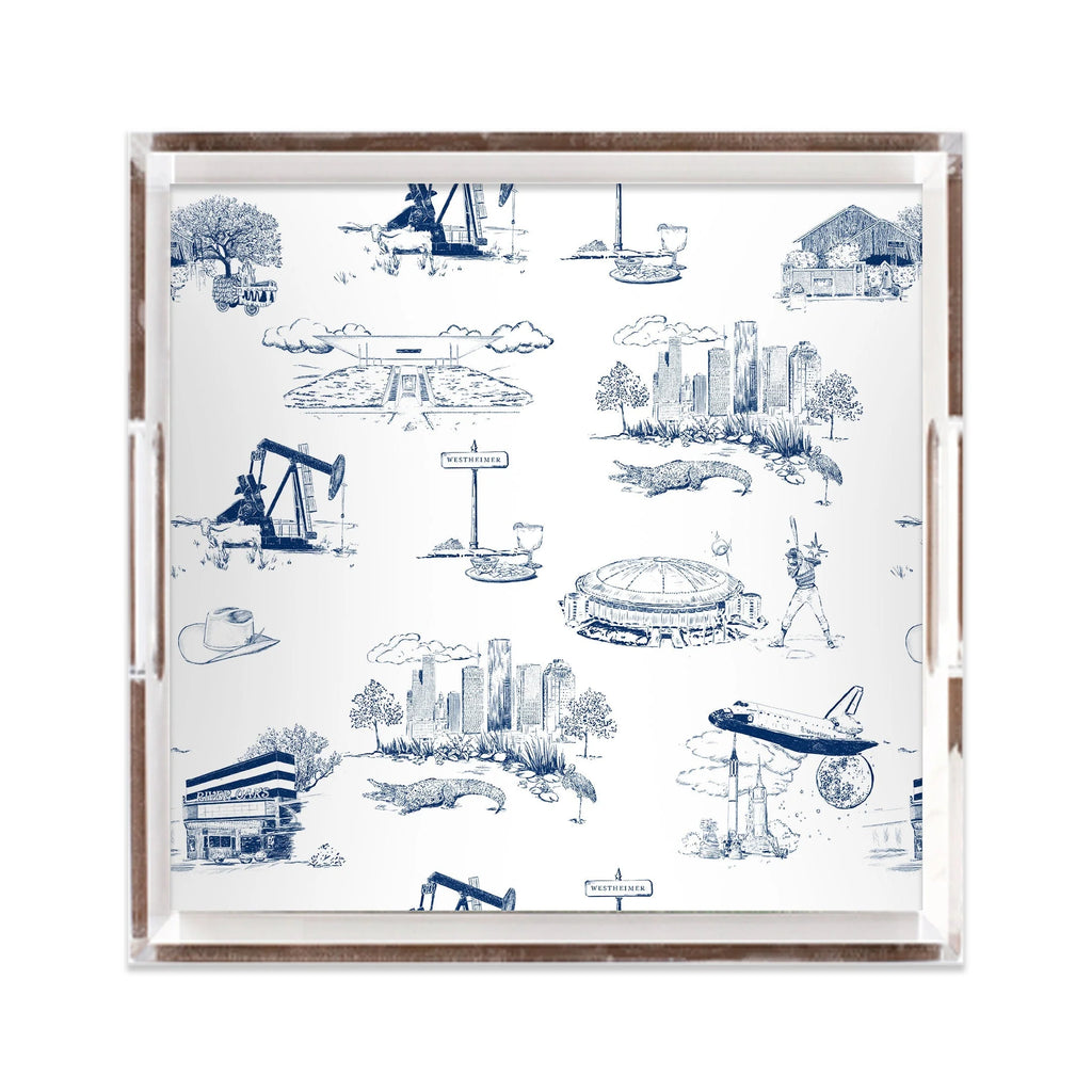 Houston Toile Lucite Tray 12 x 12 – The Monogram Shop