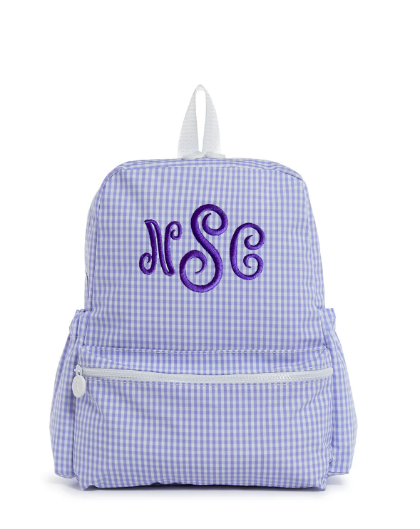 Backpack - Gingham Lilac – The Monogram Shop